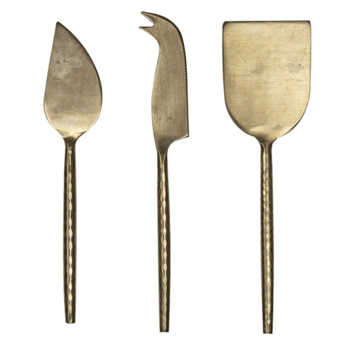 Hammered 3pc Gold Cheese Set – Made on Earth